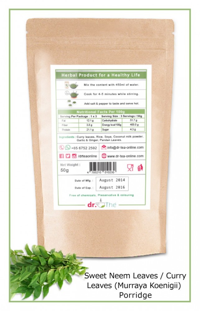 Sweet Neem Leaves/Curry Leaves (Murraya Koenigii) Porridge